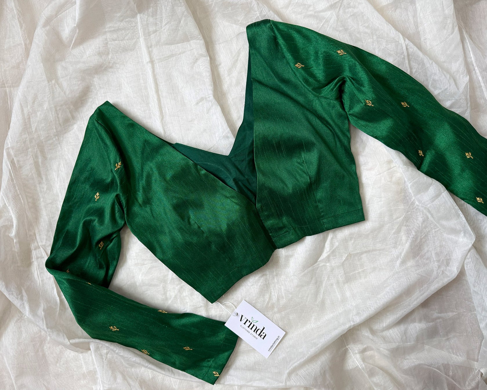 Zaari Emerald Blouse – Vrinda Clothing