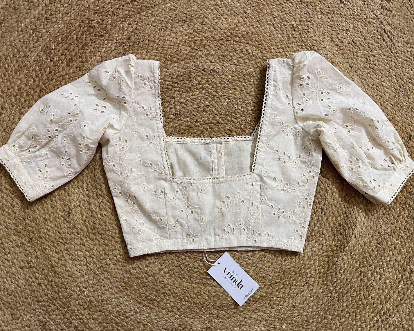 Beige Square Blouse – Vrinda Clothing