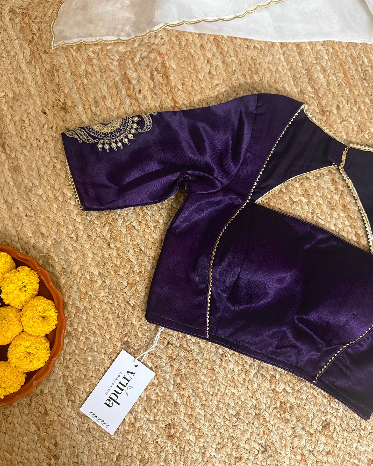 Subarna Baingani Blouse – Vrinda Clothing